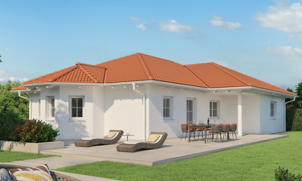 Ziegelmassiv Fertighaus mit Walmdach